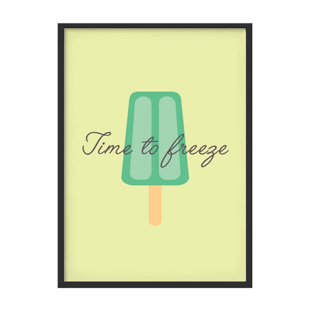 Poster tipografico “time to freeze” – Laboratorio grafico